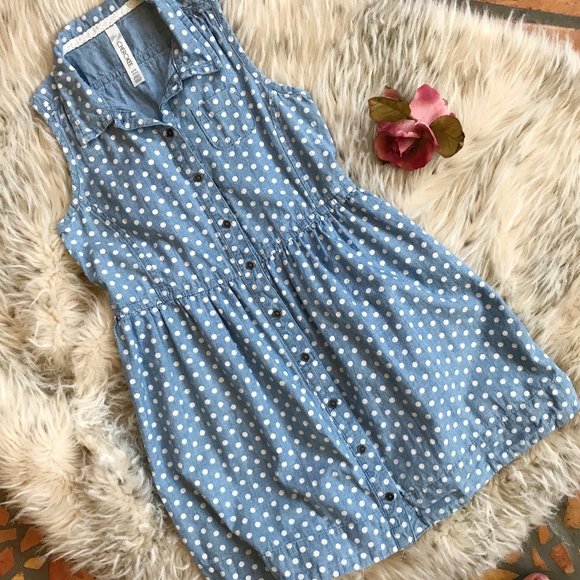 Cherokee | Dresses | Cherokee Polka Dot Dress Girls Large | Poshmark
